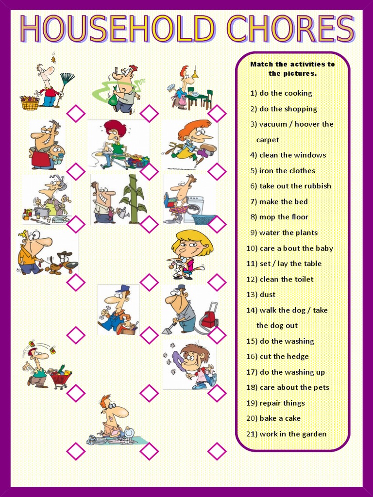 Household Chores Fun Activities Games - 84367 | PDF