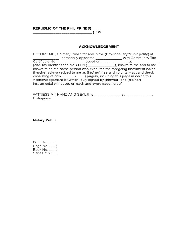 Acknowledgement of Debt | PDF