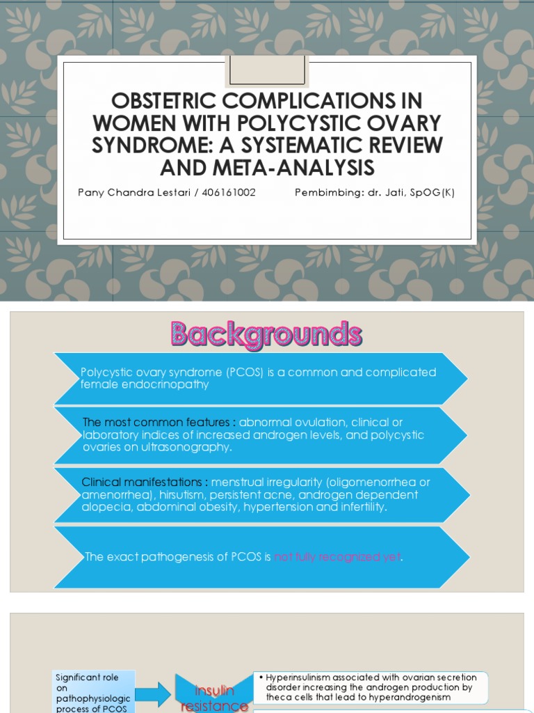 Obstetric Complications in Women With Polycystic Ovary Syndrome: A ...