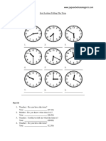 LKPD RPP Telling Time Afro | PDF