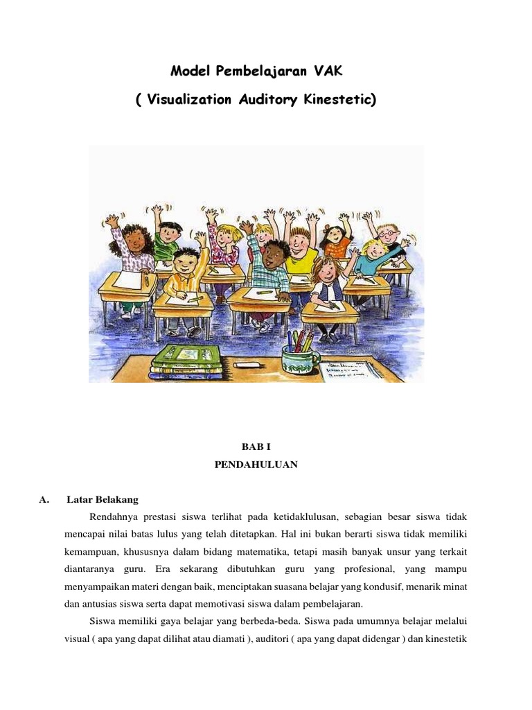 Model Pembelajaran VAK | PDF | Karier & Perkembangan
