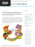 25 Trabalenguas Complicados, Largos y Difíciles - Adivinanzas y Trabalenguas | PDF | Lingüística