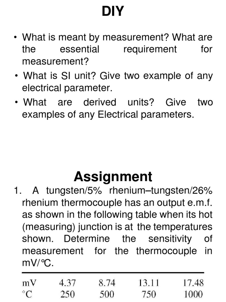 Measurement Sensitivity, Errors, and Calibration of Instruments for ...