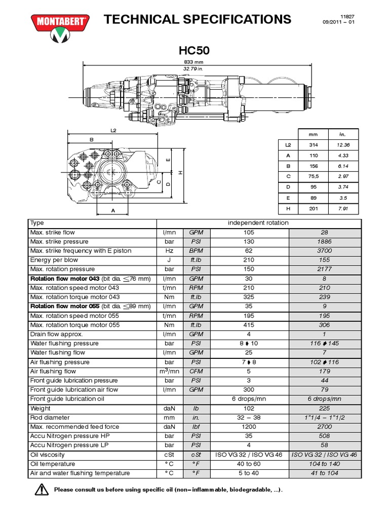 HC50 Especificacione Tecnica | PDF | Motor Oil | Viscosity