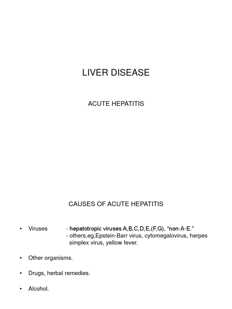 An In-Depth Review of Acute and Chronic Liver Disease: Etiologies ...
