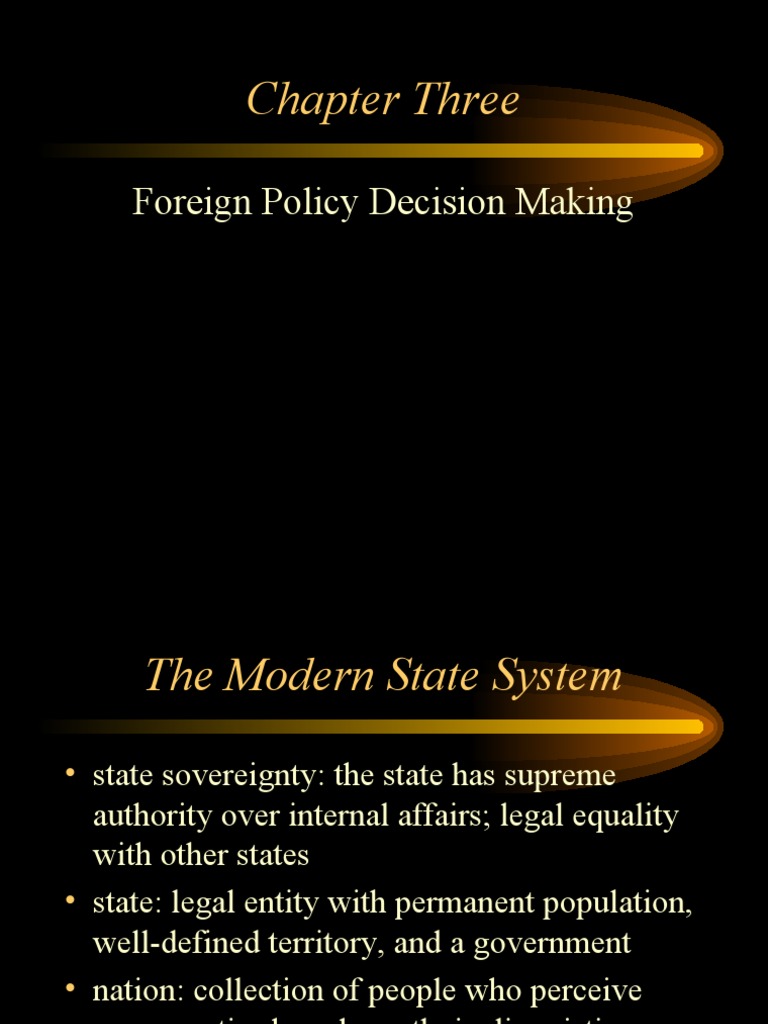 Chapter Three: Foreign Policy Decision Making | PDF | Bureaucracy ...