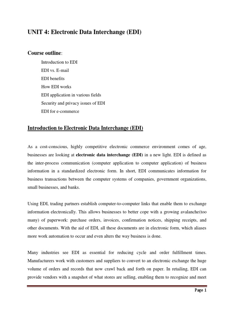 04 Electronic Data Interchange | PDF | Electronic Data Interchange | E ...