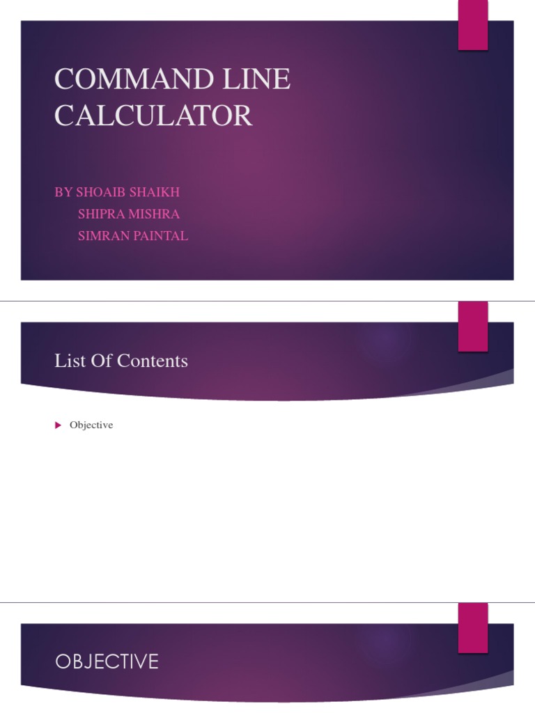 Command Line Calculator | PDF | Areas Of Computer Science | Computer ...