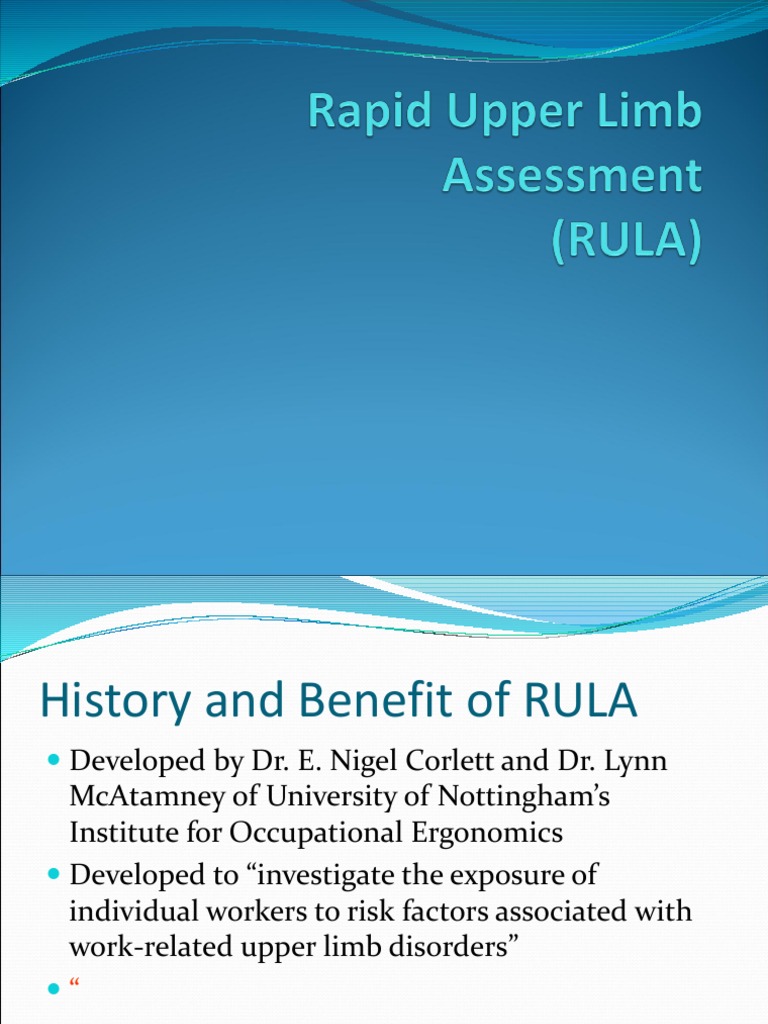 Rula | PDF | Arm | Human Factors And Ergonomics