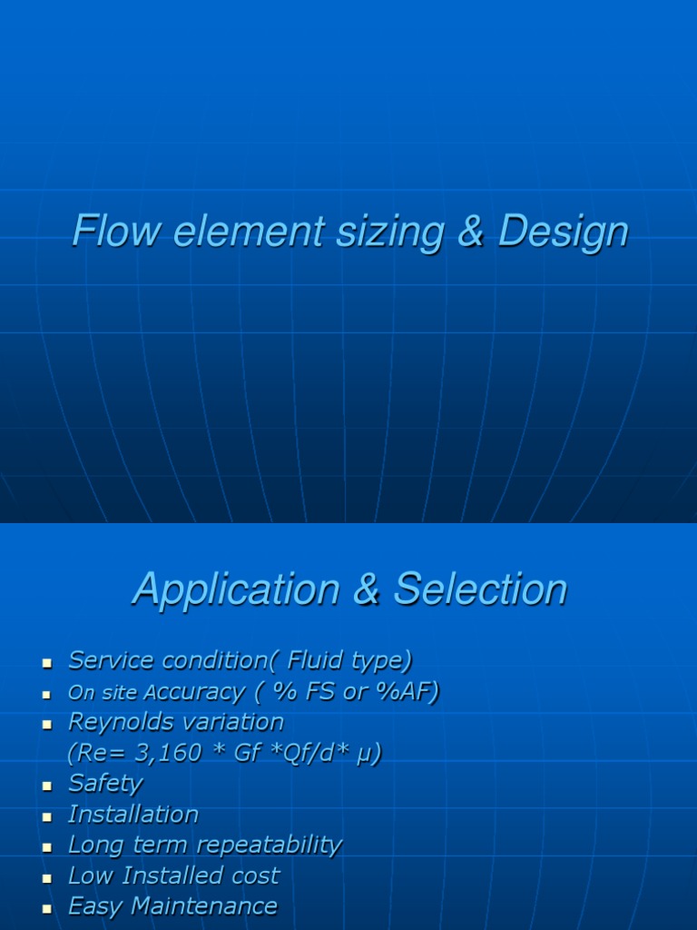 Flow Meter Design and Sizing Guide | PDF | Flow Measurement | Fluid ...