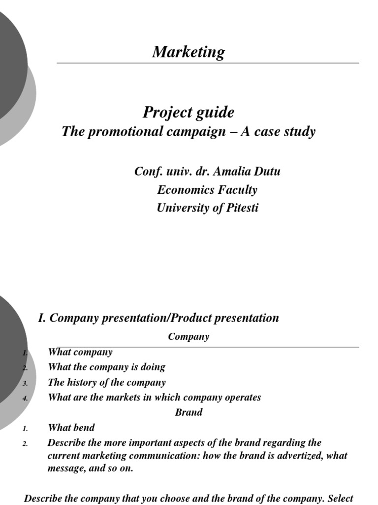 Marketing: The Promotional Campaign - A Case Study | PDF | Target ...