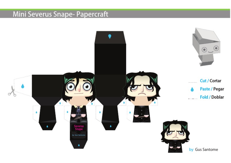 Mini Severus Snape-Papercraft: Paste / Cut | PDF