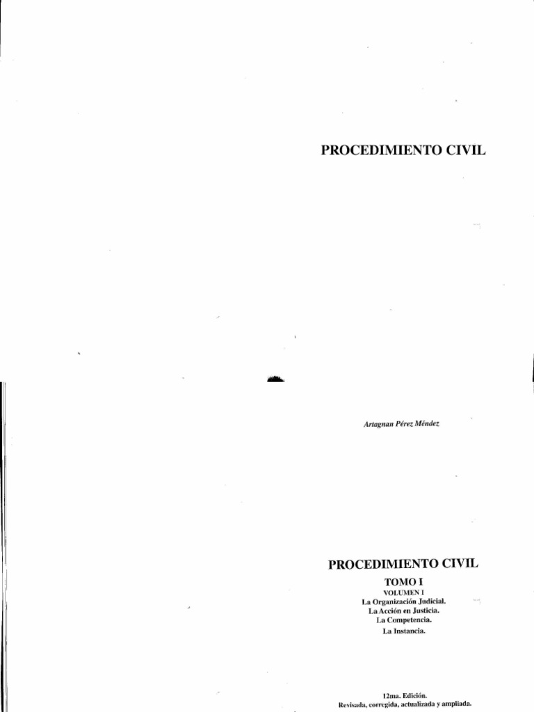 Proc Civil - Artagnan Perez M - Tomo I Vol I | PDF