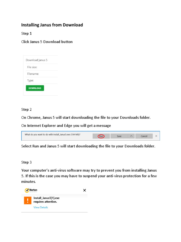 Installing Janus 5 From Download | PDF