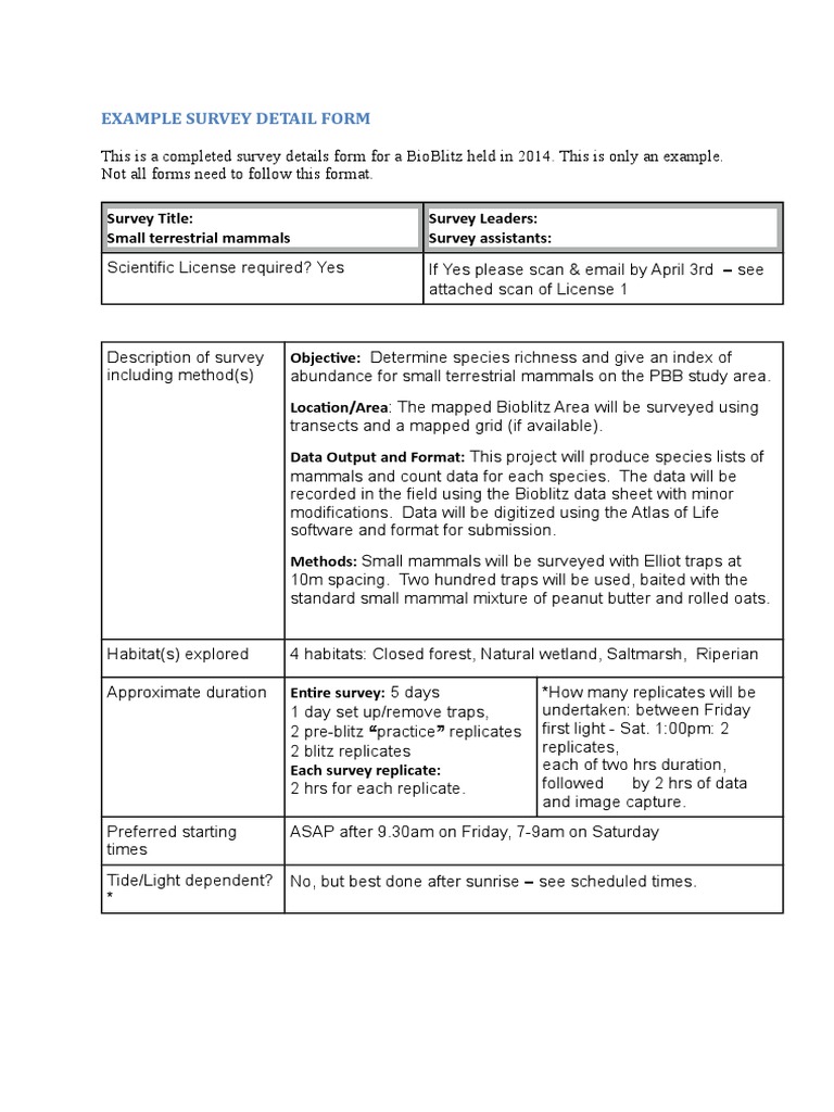 Example Survey Detail Form | PDF | Image Scanner | Computing