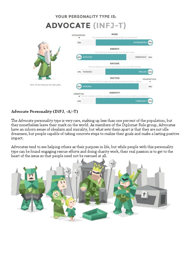 Advocate Personality INFJ-T | PDF | Friendship | Romance (Love)