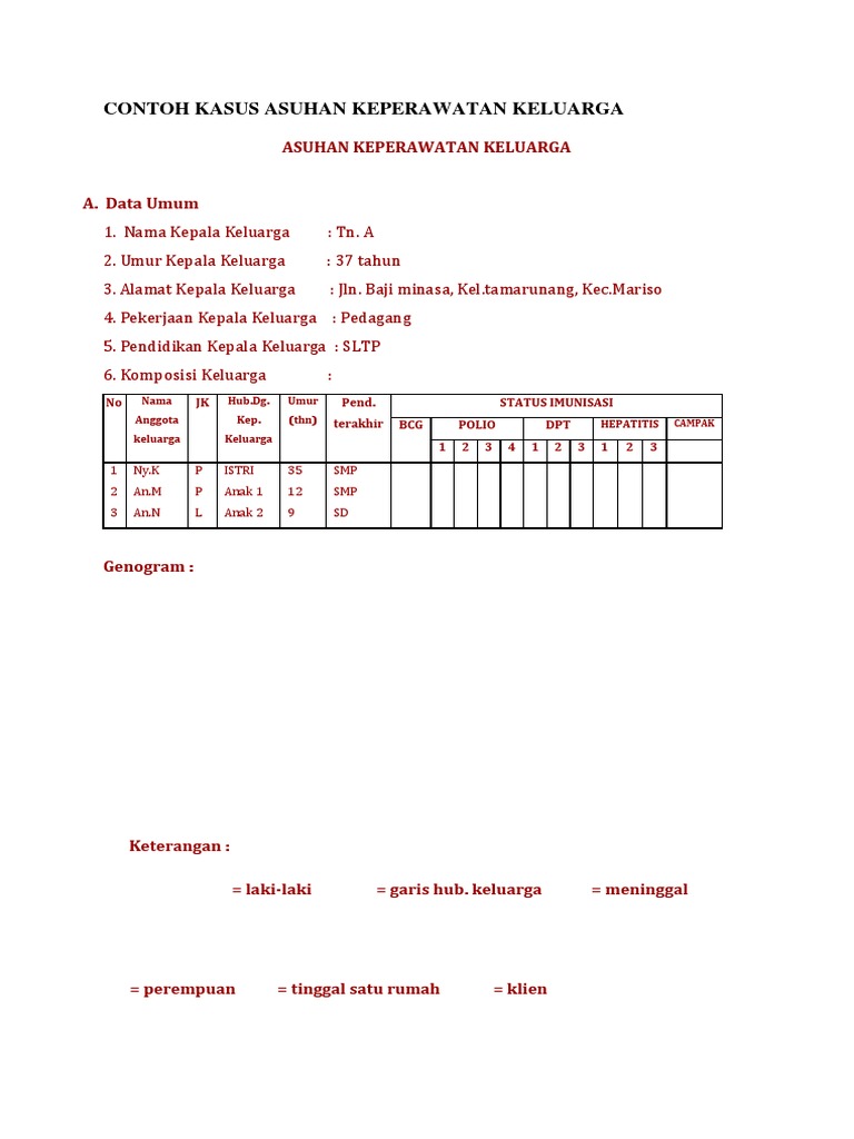 Contoh Kasus Asuhan Keperawatan Keluarga Dengan Gastritis