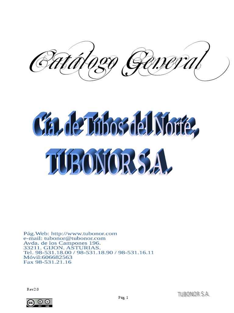 Catalogo Tubonor | PDF | Ciencia de los materiales | Mecánica