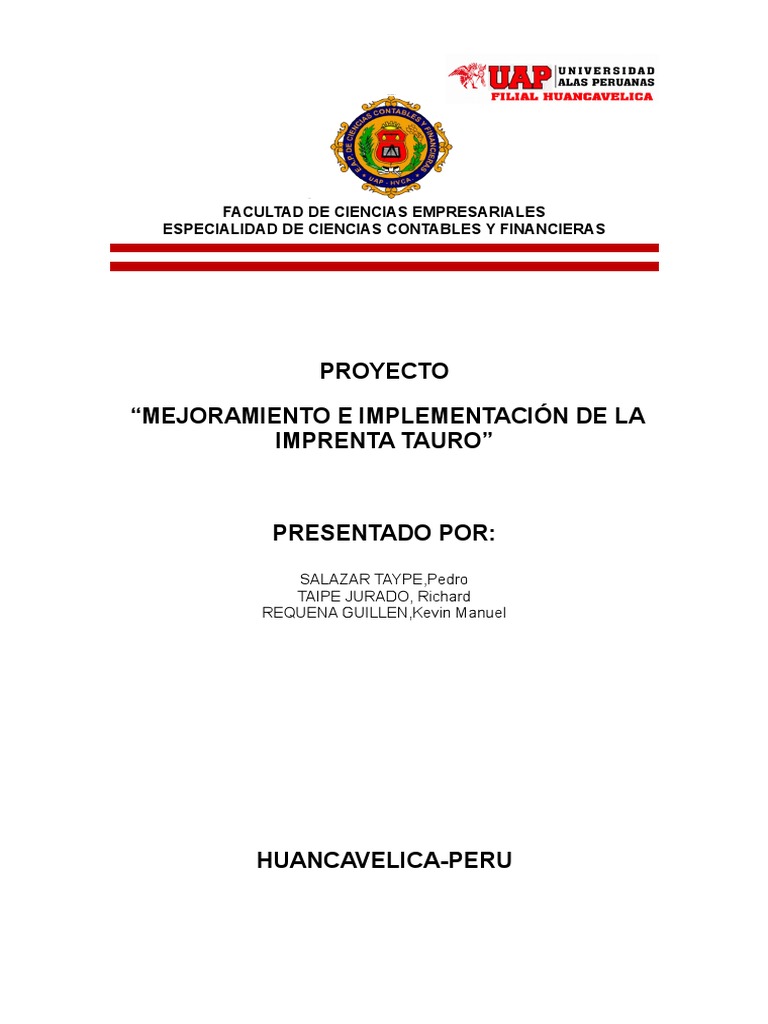 Modelo de Un Proyecto | PDF | Calidad (comercial) | Imprenta