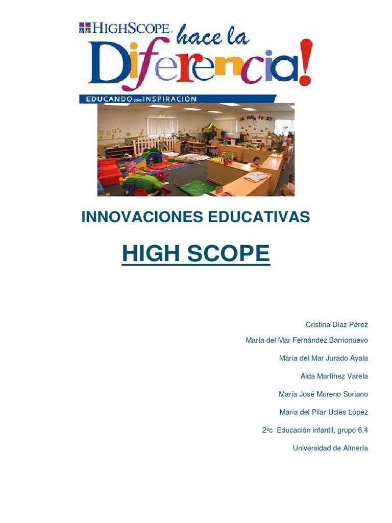 High Scope | Plan de estudios | Aprendizaje