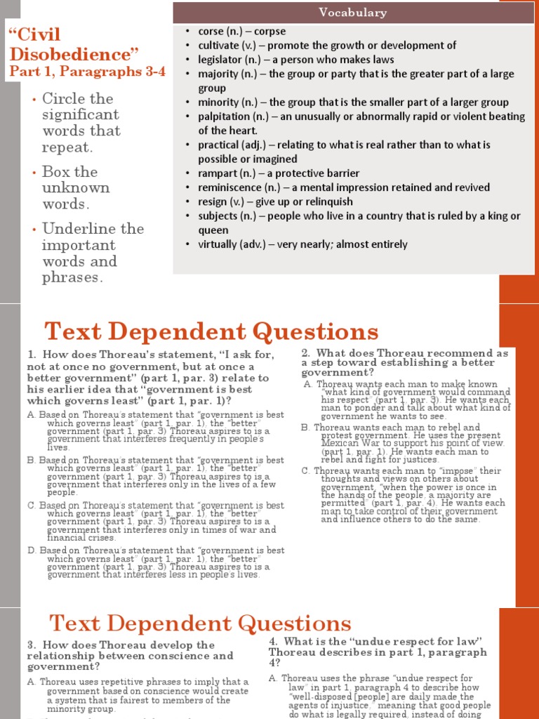 Civil Disobedience Part 1 Paragraph 4 Kilpatrick Weebly File 11 16-17 ...