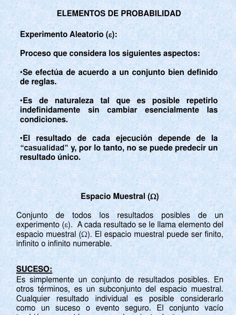 Elementos de Probabilidad | PDF | Conjunto (Matemáticas) | Probabilidad