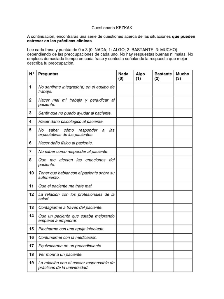 Formato de Encuestas | Cuestionario | Paciente | Prueba gratuita de 30 ...