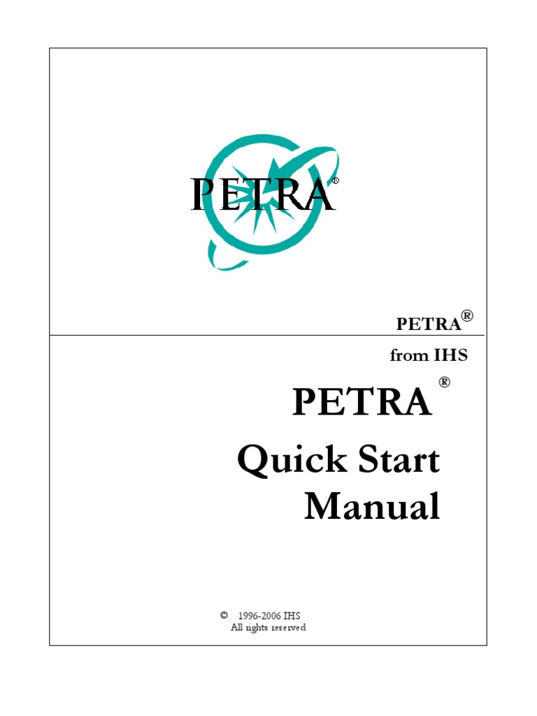 PETRA Quick Start Manual | PDF | Menu (Computing) | Computing