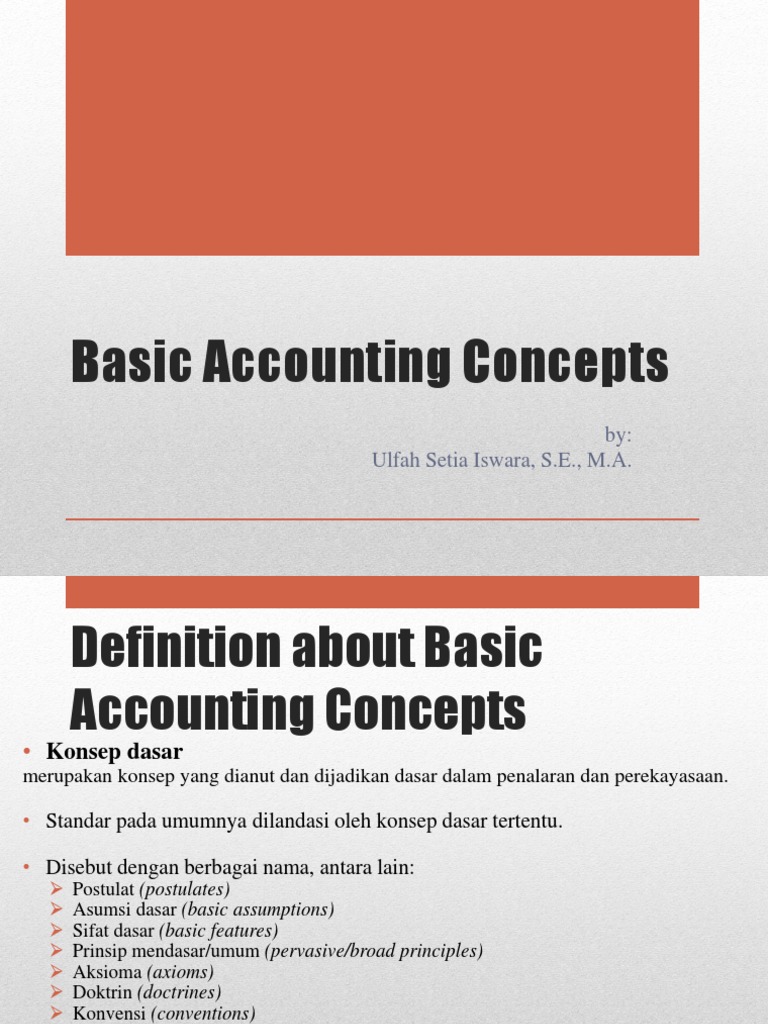 Basic Accounting Concepts | PDF
