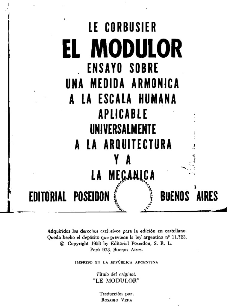 Le Corbusier El Modulor PDF | PDF | Sonido | Patentar