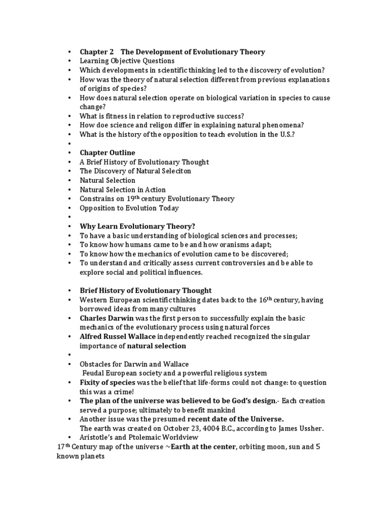 Evolutionary Theory Development | PDF | Natural Selection | Evolution