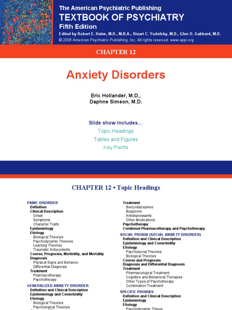 Anxiety Disorders: Textbook of Psychiatry | PDF | Mental Disorder ...