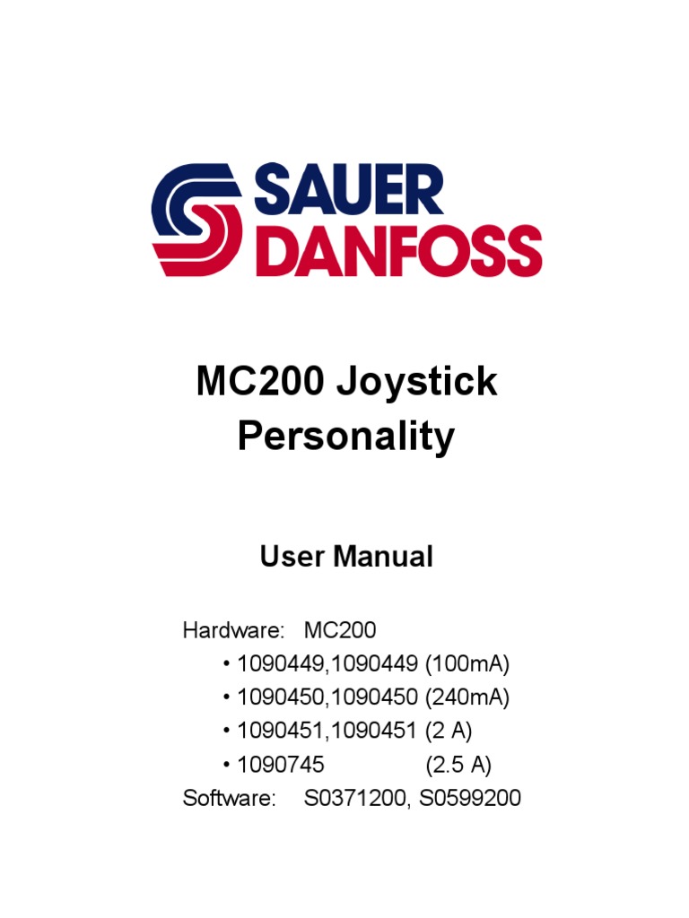 MC200 Saur Danfoss | PDF | Parameter (Computer Programming) | Wire