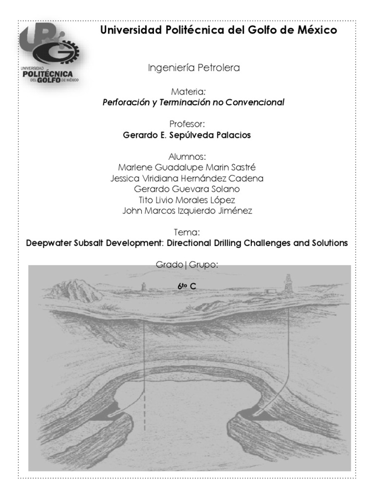 Ensayo de Perforacion de Domos Salinos en Aguas Profundas. | PDF | sal ...