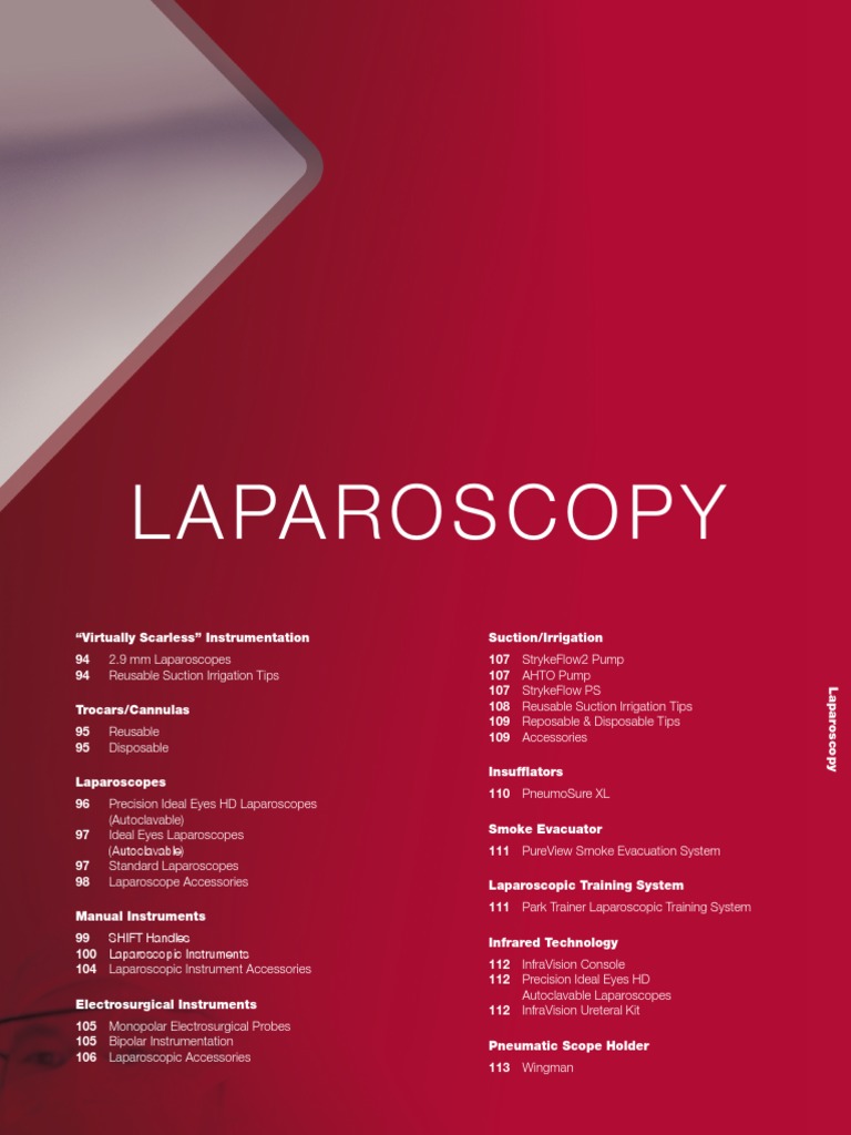 Laparoscopy Product Guide | PDF | Surgery | Nature