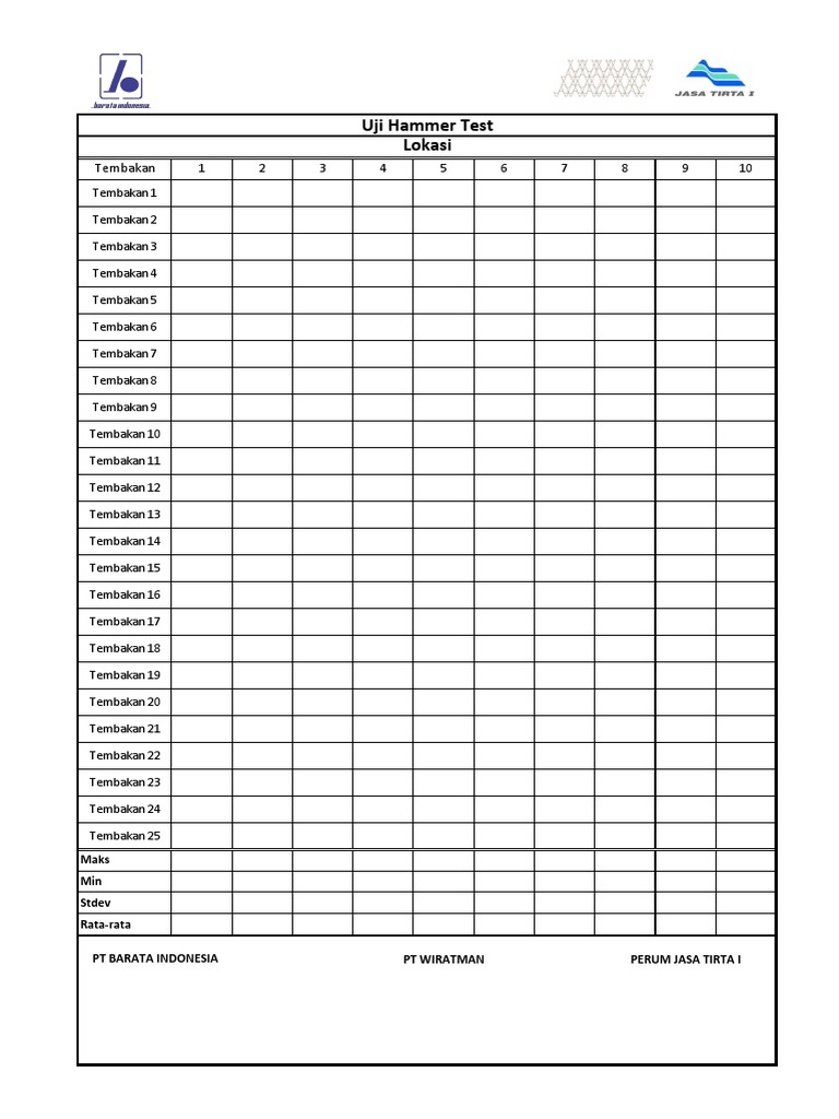 Form Hammer Test | PDF