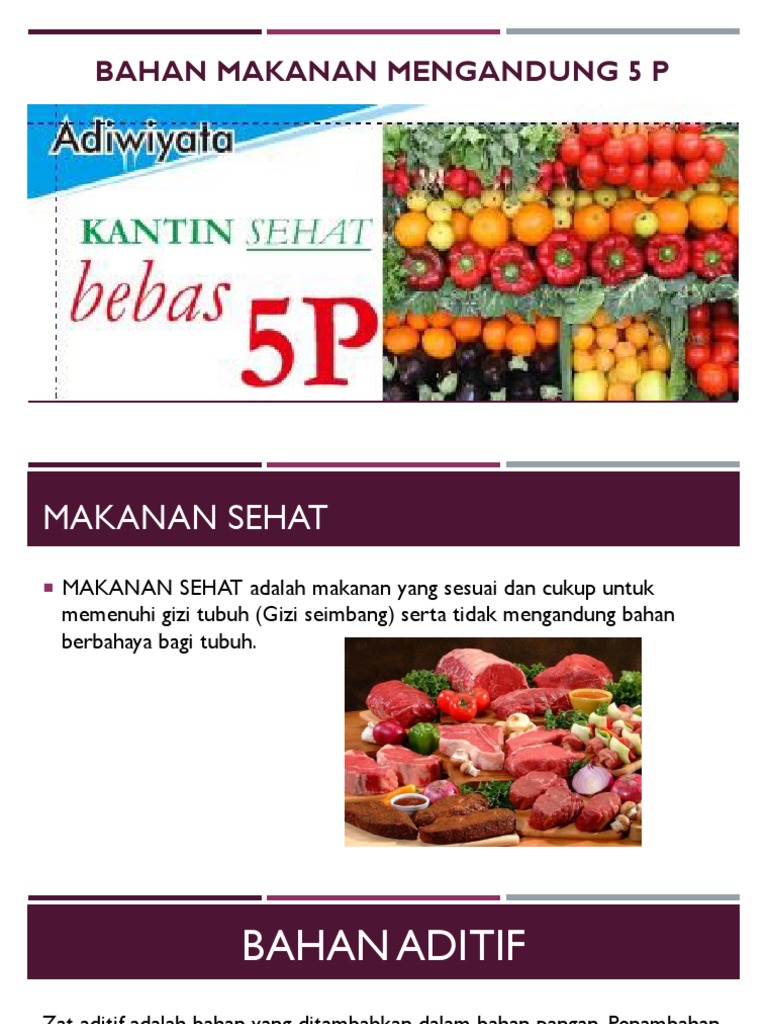 Bahan Makanan Mengandung 5 P | PDF | Memasak, Makanan, & Anggur | Gaya ...
