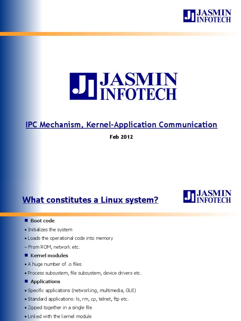 IPC Mechanism, Kernel-Application Communication | PDF | Kernel ...