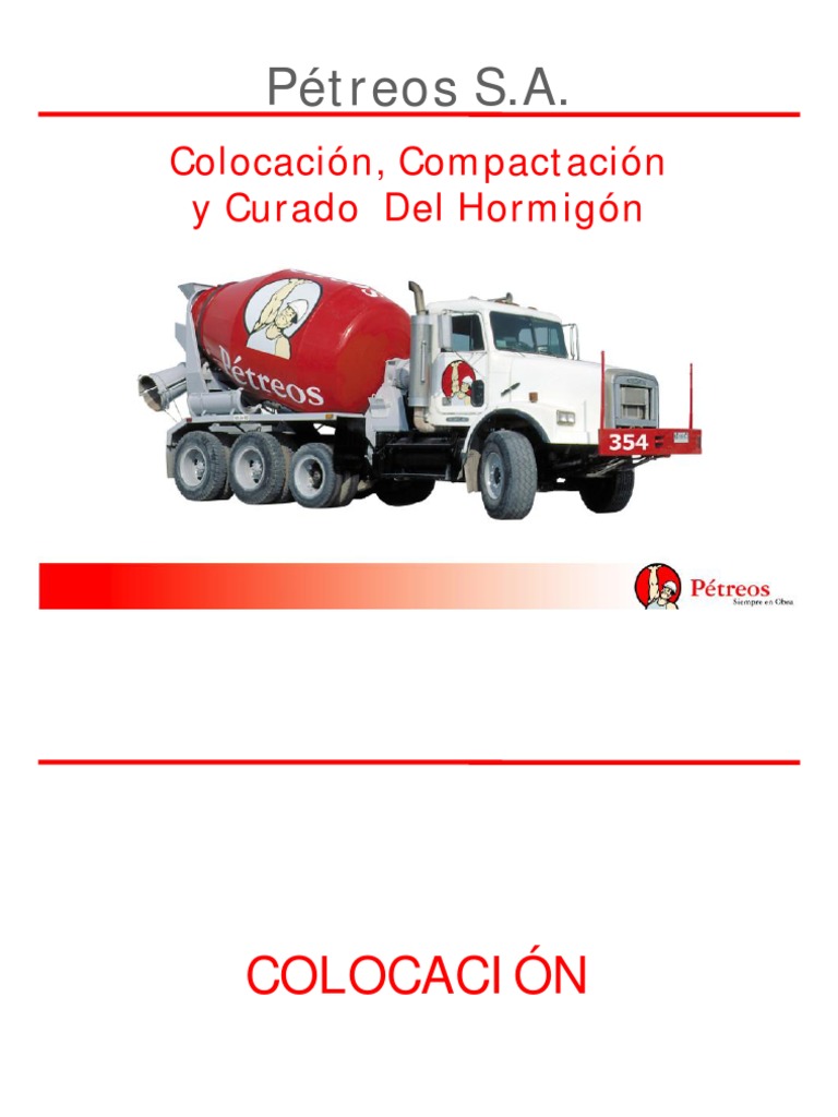 Guía de Colocación y Compactación de Hormigón | PDF | Hormigón | Agua