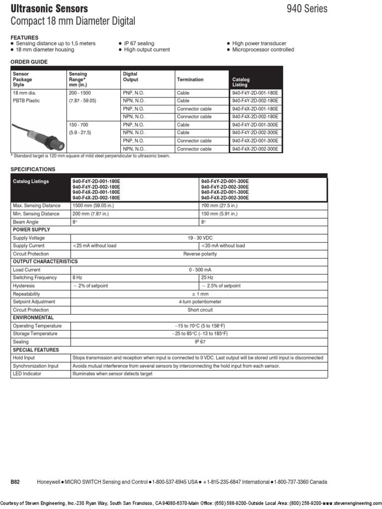 Ultrasonic Sensor PDF | PDF | Power Supply | Electrical Connector