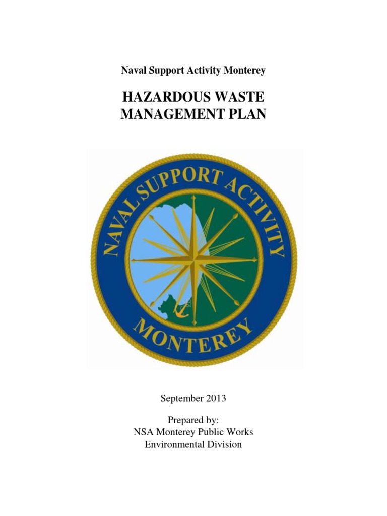 Hazardous Waste Management Plan (DOC-031V1-10-2013-HW) PDF | PDF ...
