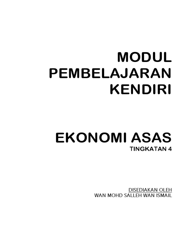 Modul f4 Ekonomi | PDF