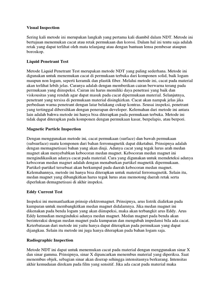 Jenis-Jenis Inspection Pada Aircraft | PDF