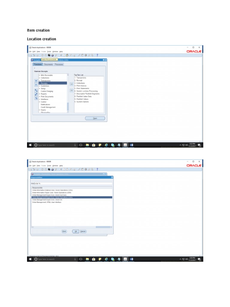 EBS Transactions Process | PDF