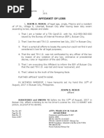 Affidavit of Loss (Company ID) Template | PDF | Affidavit | Identity ...