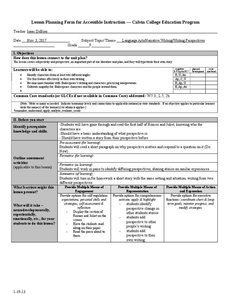 Second Lesson Plan | PDF | Lesson Plan | Semiotics