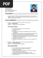 Document Controller CV Format | PDF | Microsoft Excel | Computing