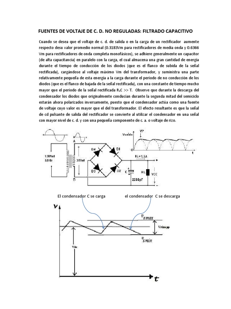 3 Fuentes de CD No Reguladas y Reguladas | PDF | Rectificador | Transistor