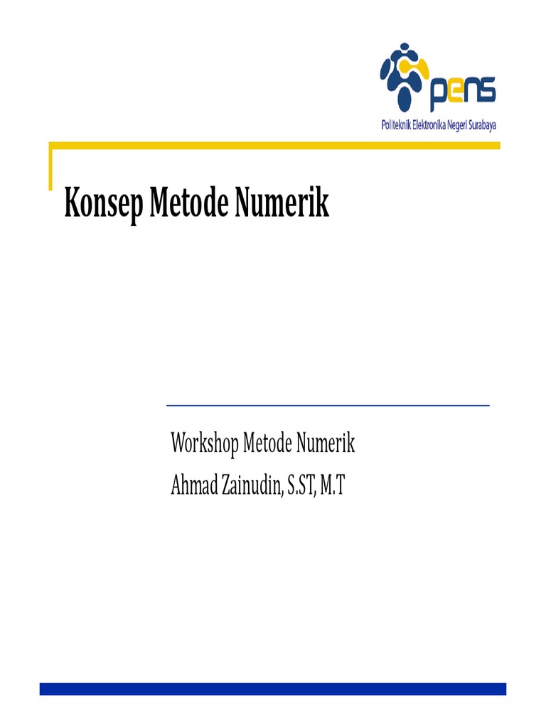 03-Konsep Metode Numerik | PDF | Metode & Bahan Ajar
