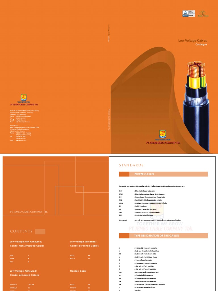 Low Voltage Cable (PT Jembo Cable Company TBK) PDF | PDF | Cable ...